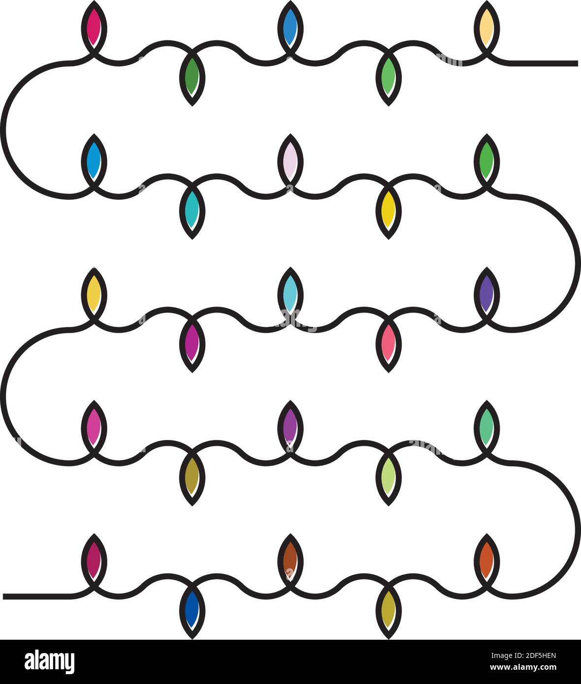 colorful christmas party lights vector illustration Stock Vector Image ...