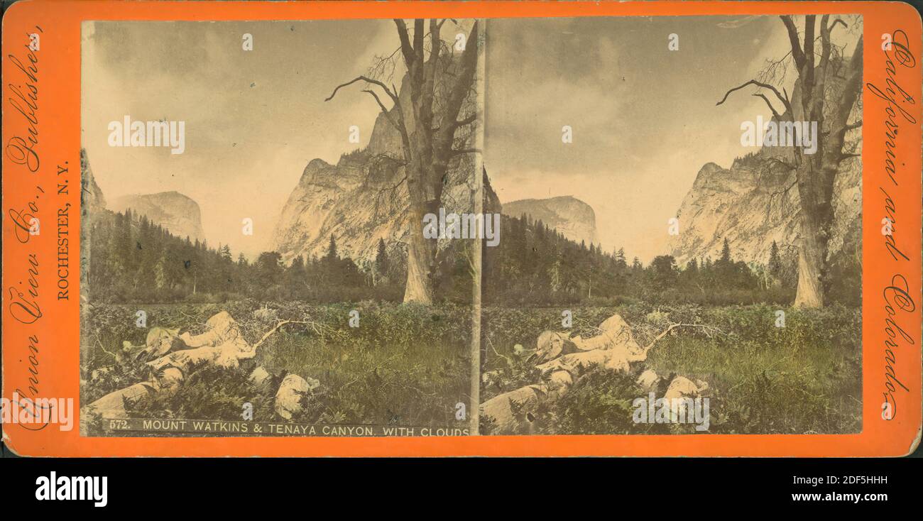 Mount Watkins and Tenaya Canyon with Clouds., still image, Stereographs ...