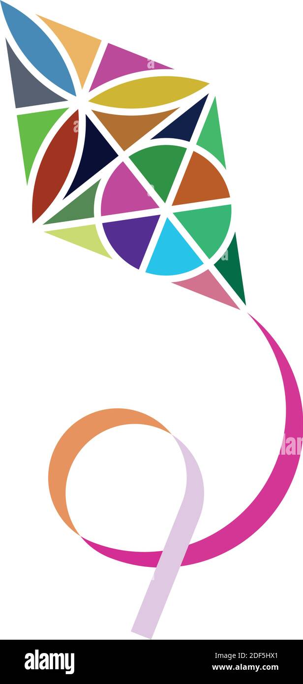 colorful geometric kite logo vector icon Stock Vector Image & Art - Alamy