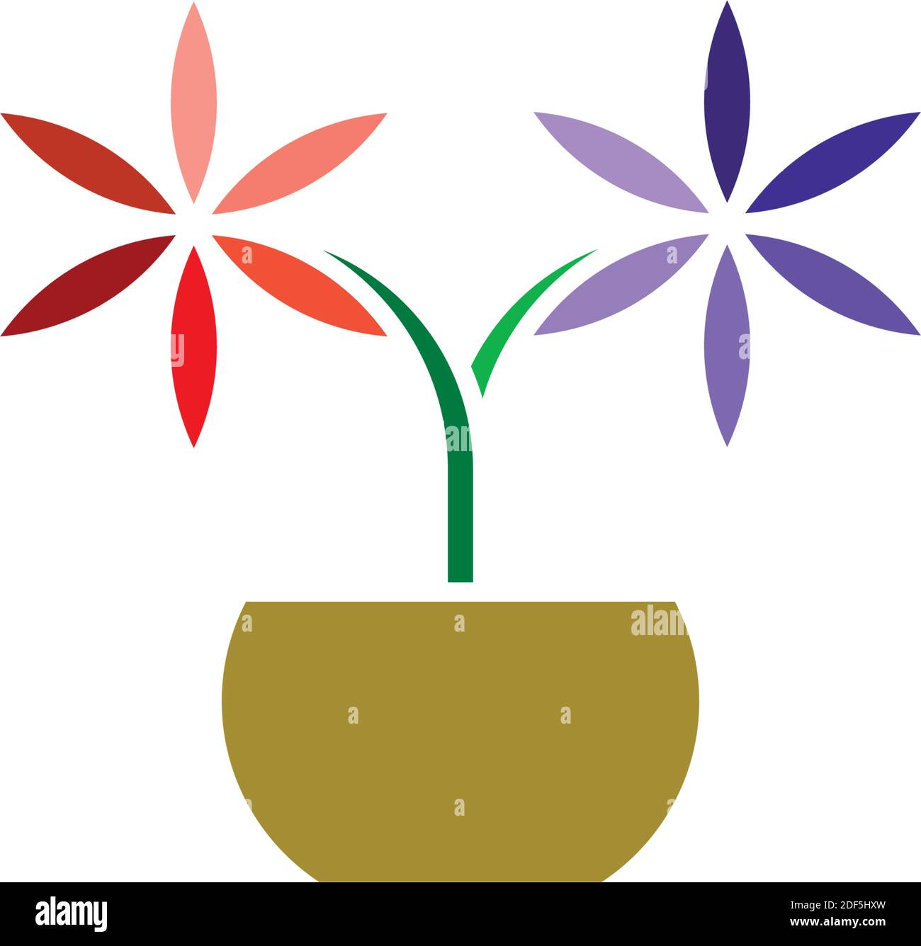 flower in pot logo icon vector Stock Vector Image & Art - Alamy