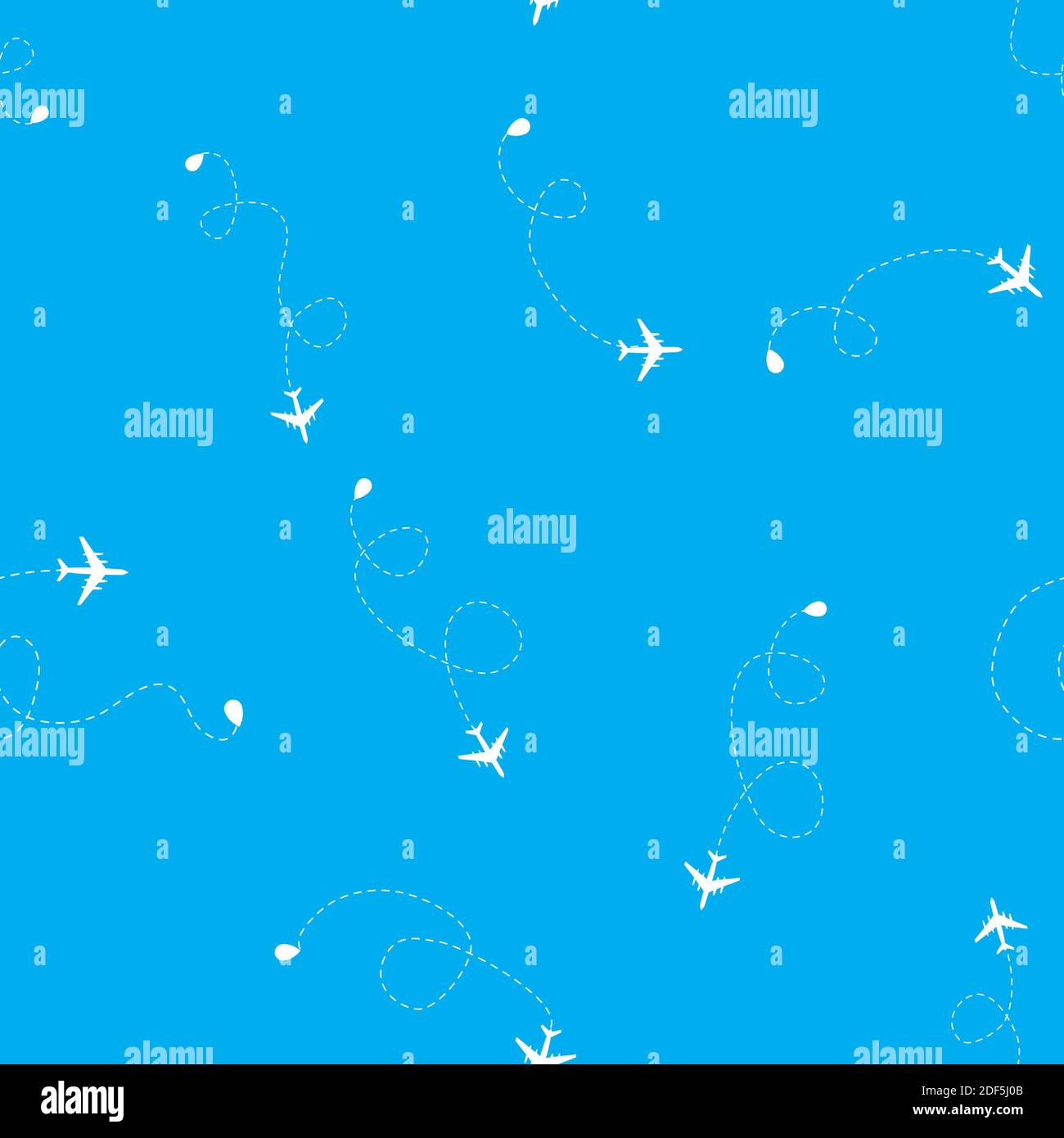 Airplane dotted flight seamless pattern background. Illustration Stock ...
