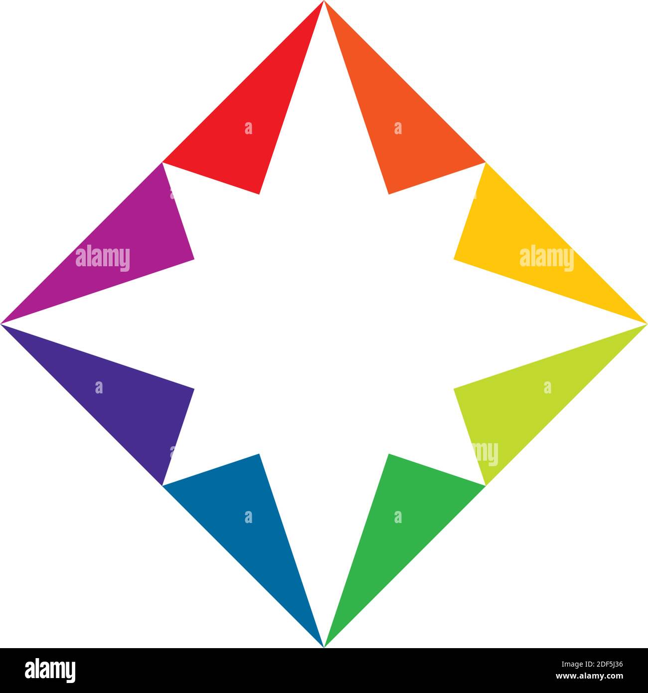 colorful square star abstract business logo design Stock Vector Image ...