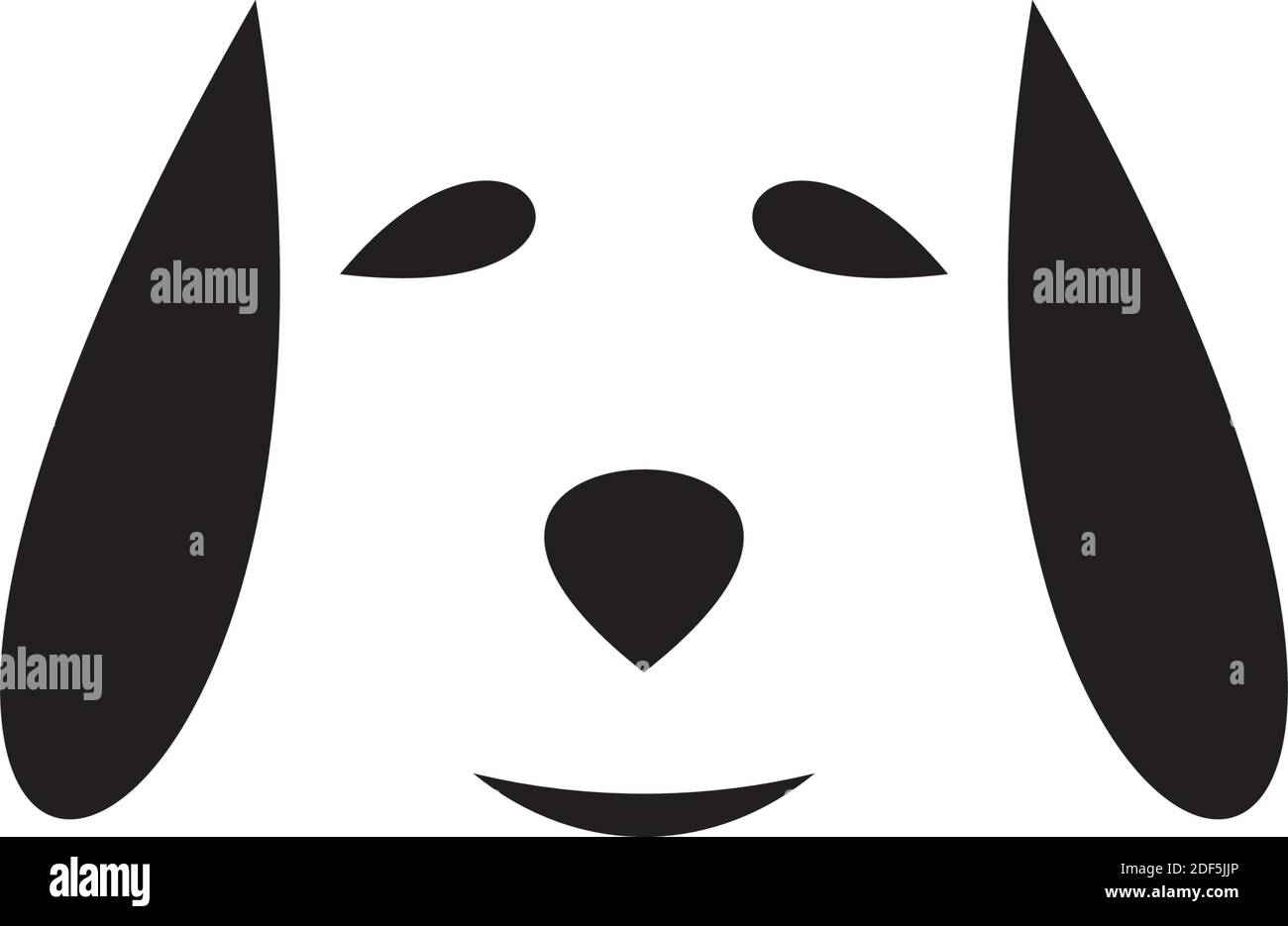 dog face icon black logo vector symbol Stock Vector Image & Art - Alamy