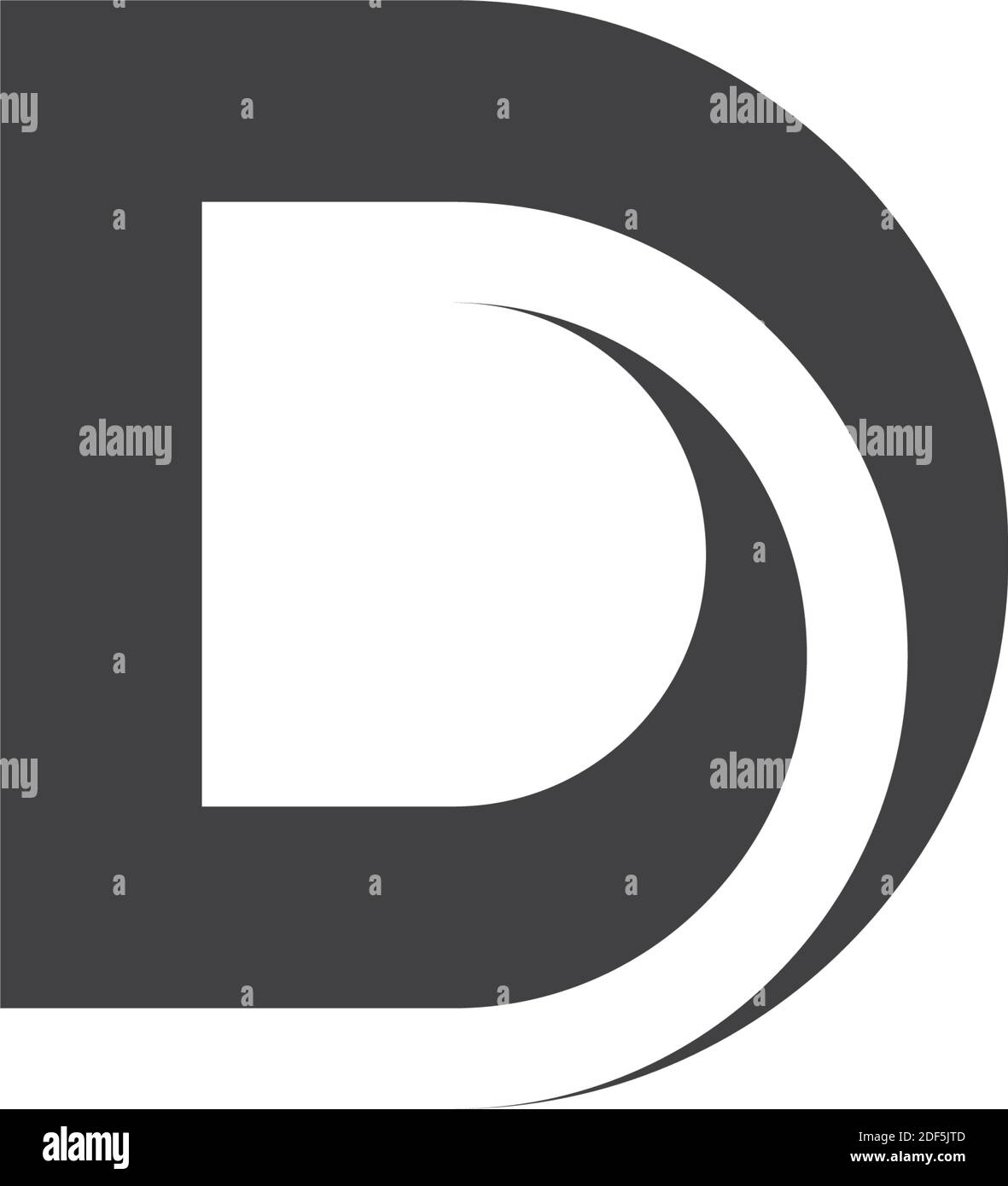letter d icon logo black symbol vector Stock Vector Image & Art - Alamy