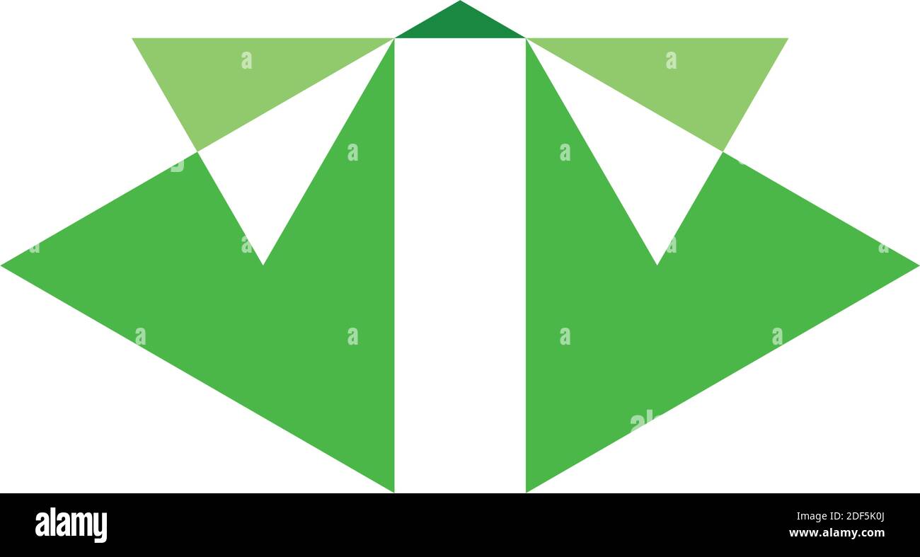 letter t green triangles logo icon vector Stock Vector Image & Art - Alamy