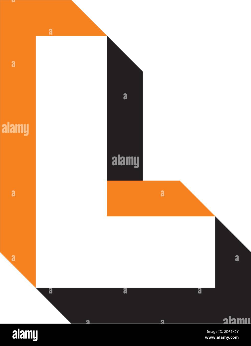 letter l optical illusion logo icon Stock Vector Image & Art - Alamy