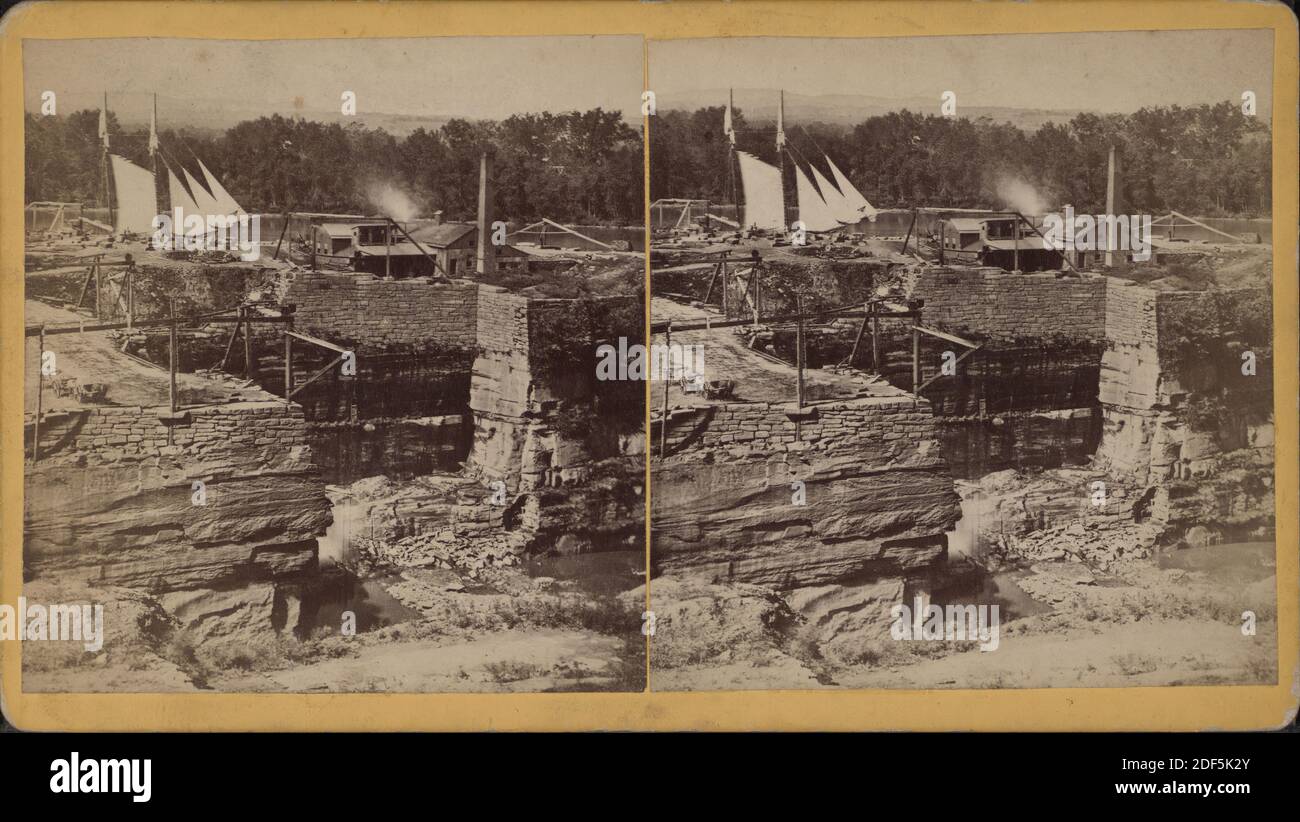 Brownstone quarries, Portland, Conn. (The Shaler & Call Quarry.), still ...