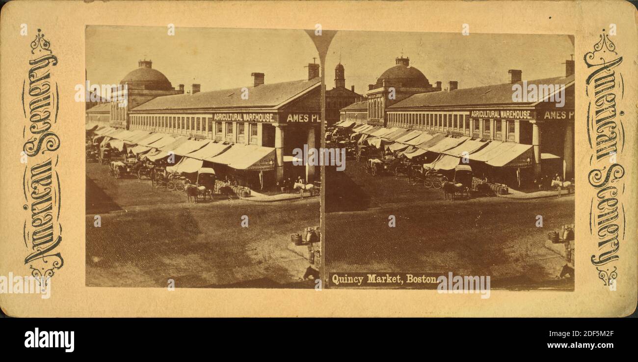 Quincy Market., still image, Stereographs, 1850 - 1930 Stock Photo - Alamy