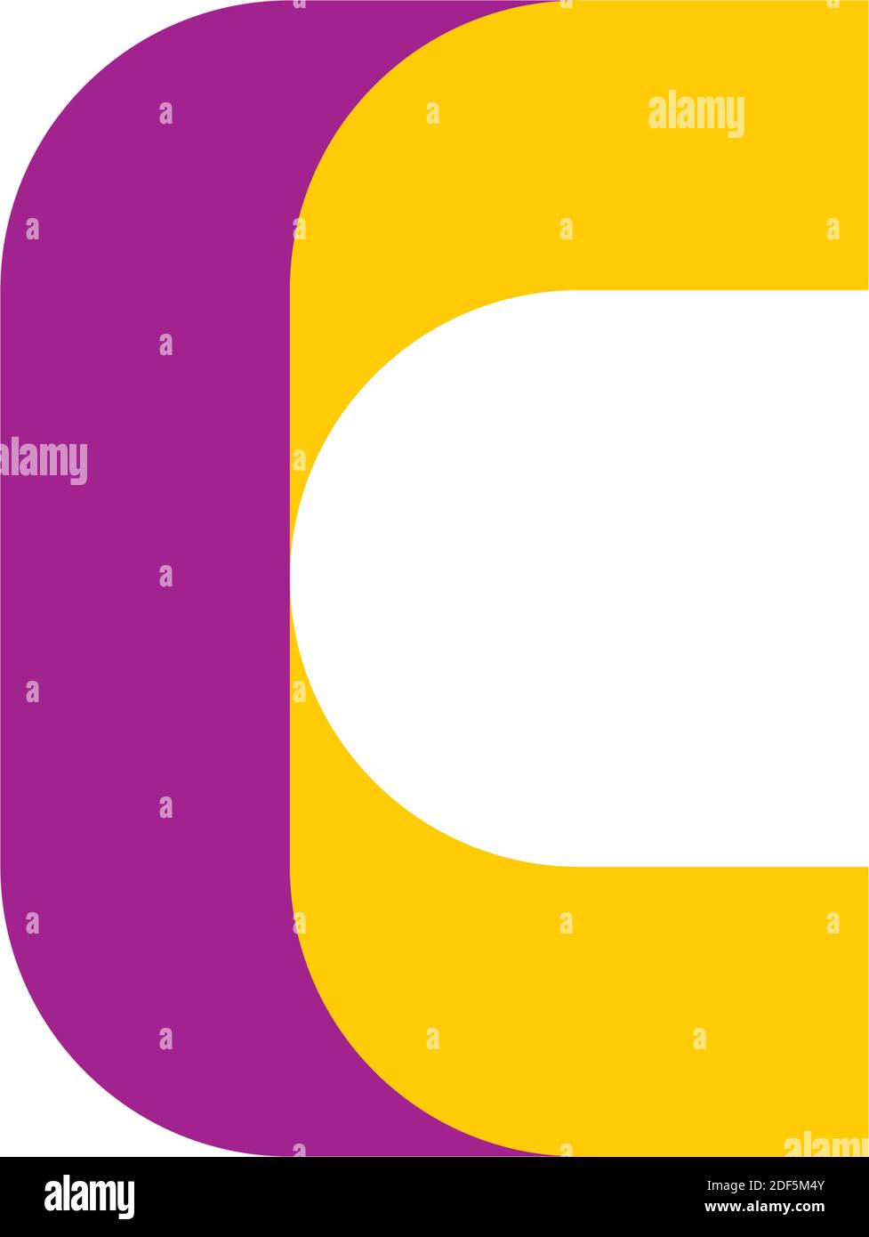 letter c logo yellow purple logotype icon Stock Vector Image & Art - Alamy