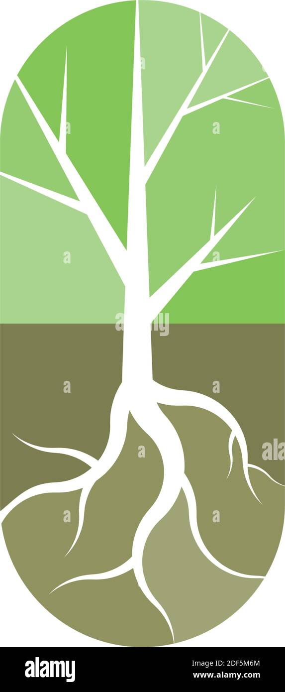 tree with roots logo icon illustration Stock Vector Image & Art - Alamy