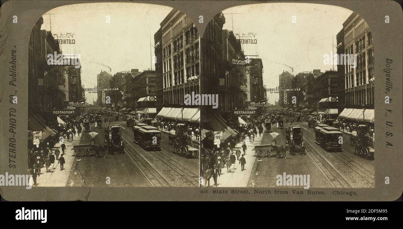 State Street, north from Van Buren, Chicago., still image, Stereographs ...