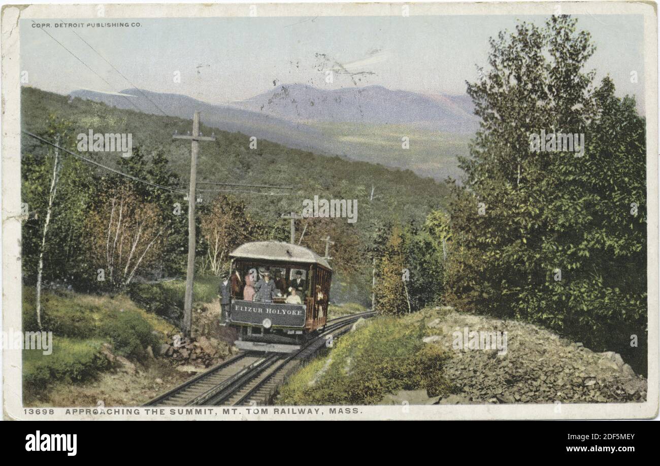 Approaching the Summit, Mt. Tom, Mass., still image, Postcards, 1898 ...