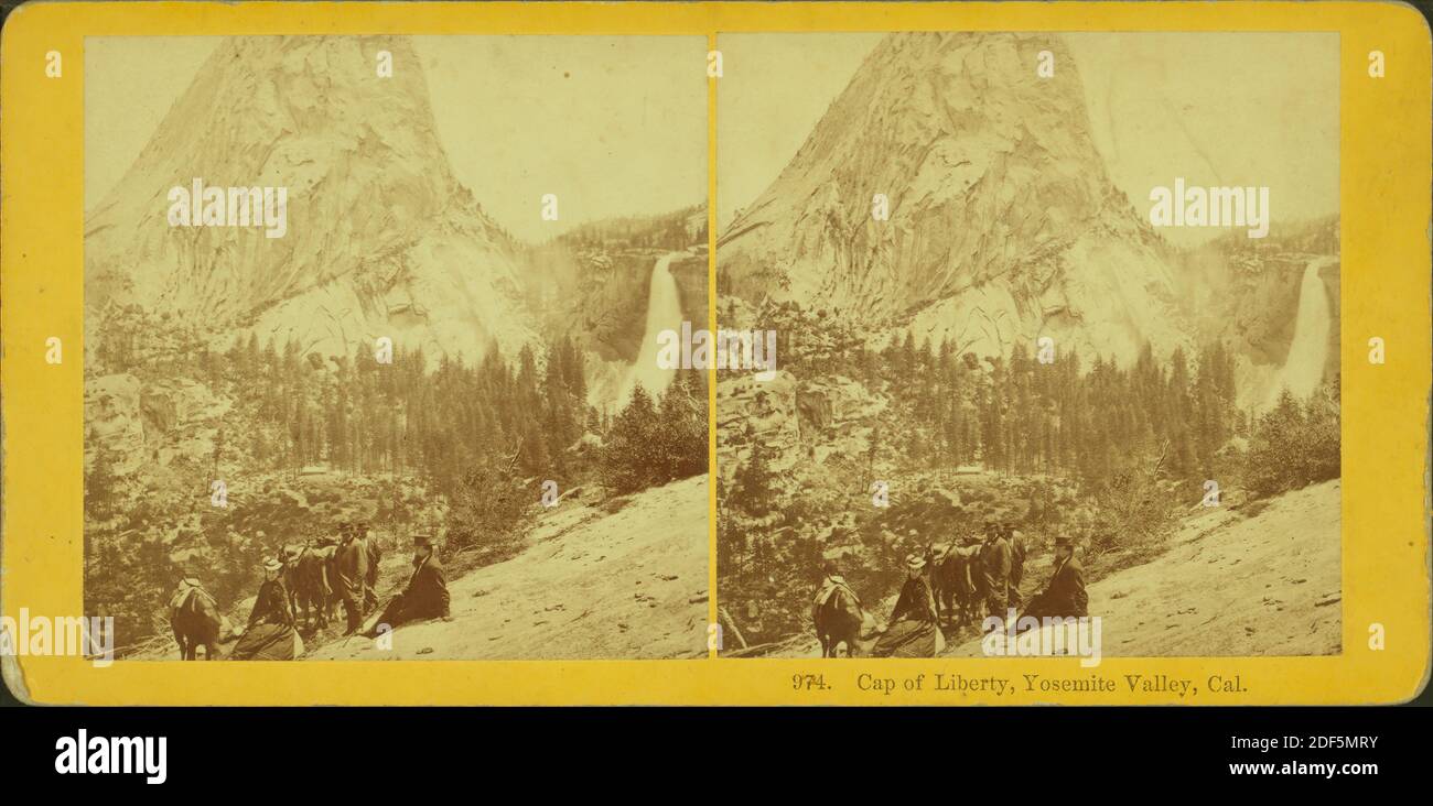 Cap of Liberty, Yosemite Valley, Cal., still image, Stereographs, 1871 ...