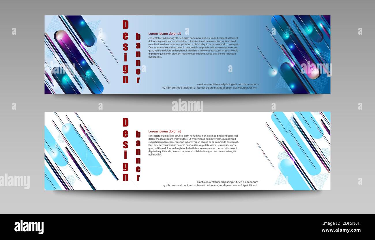 template of abstract design banner on gray Stock Vector Image & Art - Alamy