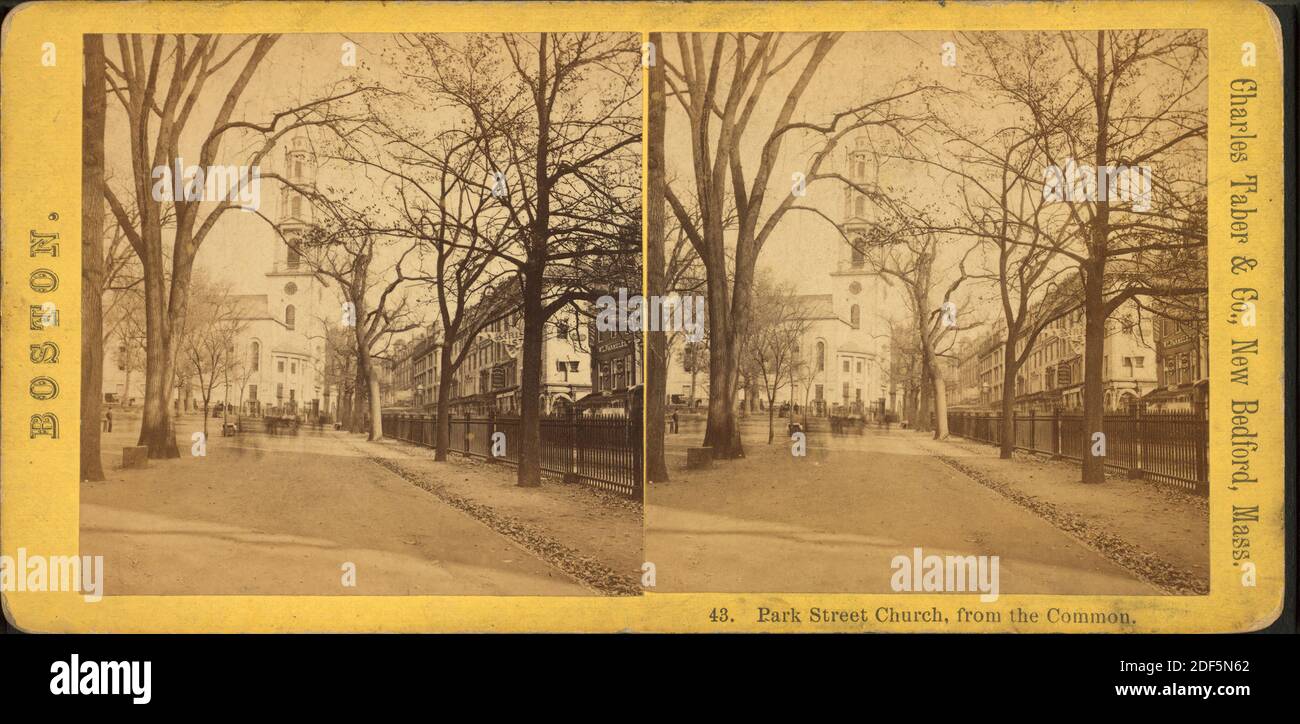 Park Street Church from the Common., still image, Stereographs, 1850 ...