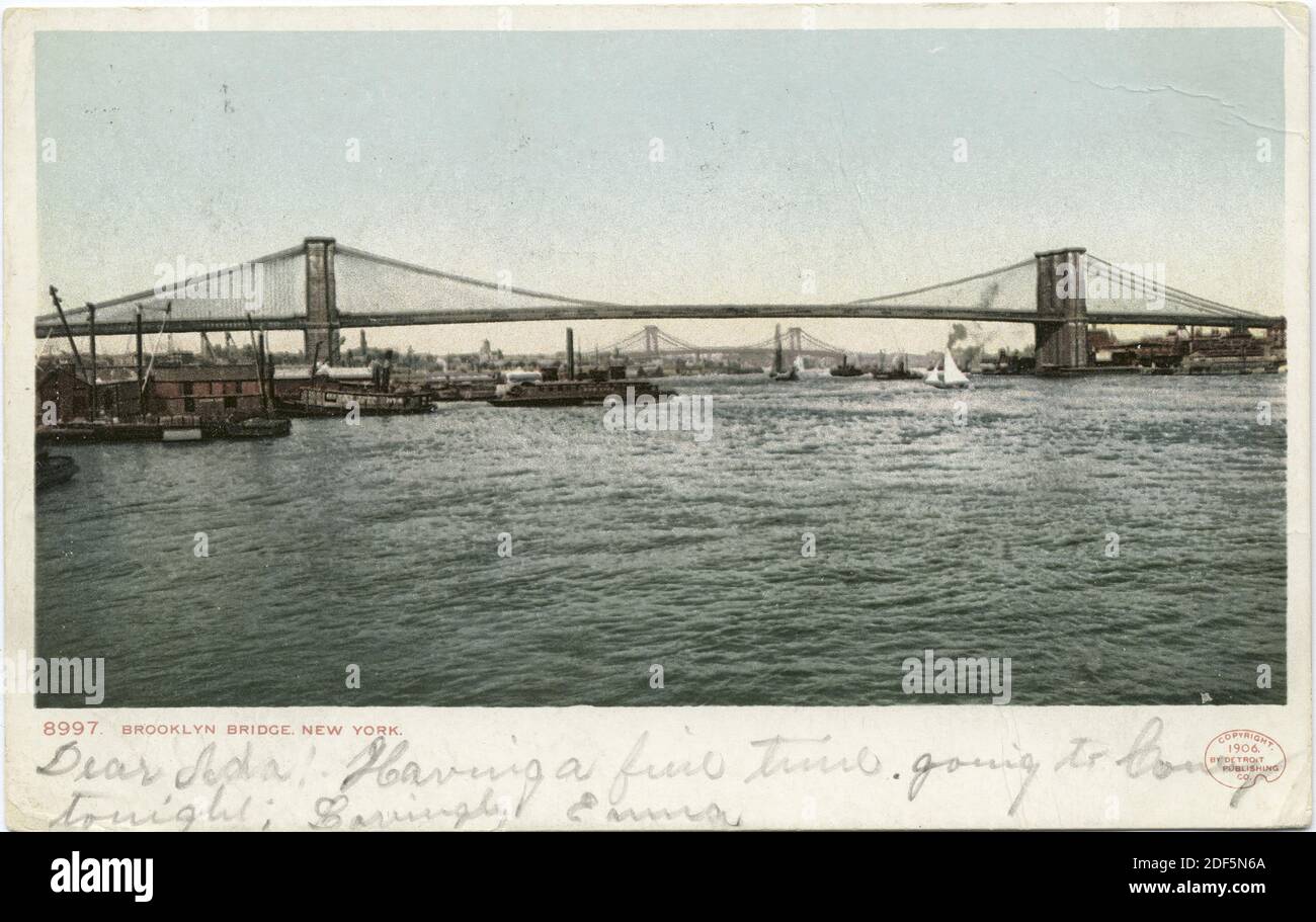 Brooklyn Bridge, New York, N. Y., still image, Postcards, 1898 - 1931 ...