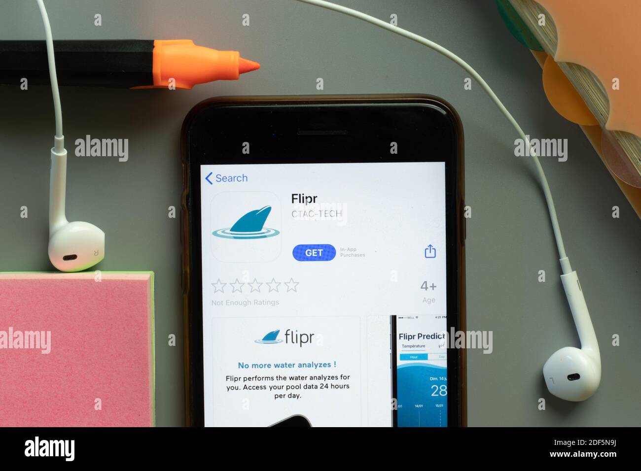 New York, USA - 1 December 2020: Flipr mobile app icon on phone screen ...