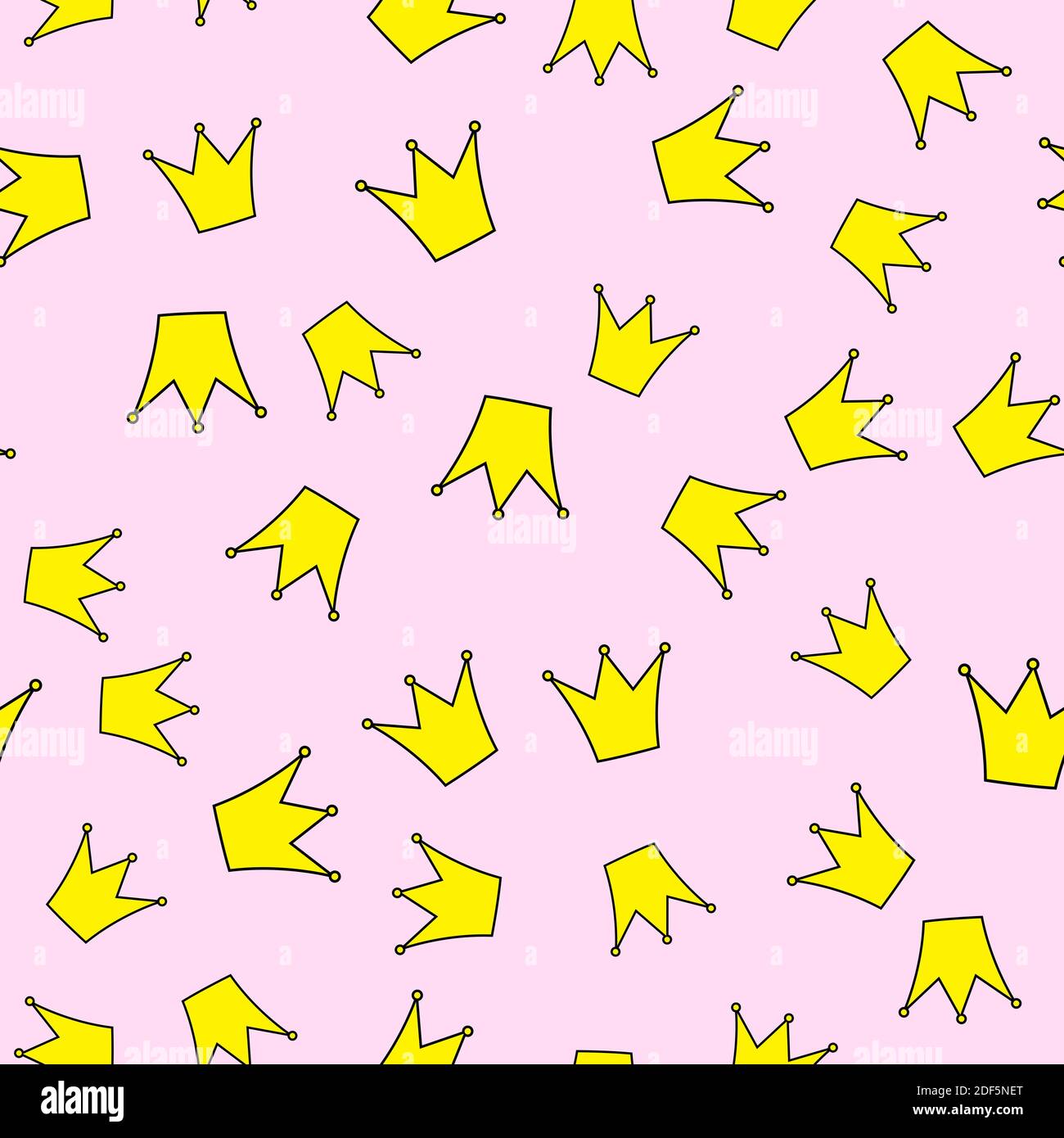 Princess Crown Seamless Pattern Background Illustration Stock Photo - Alamy