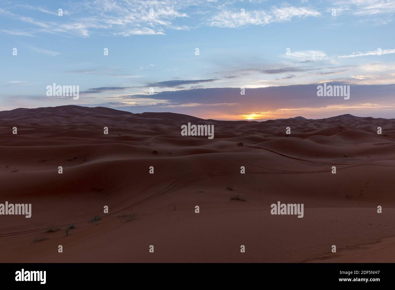 landscape at sunset in sahara desert Stock Photo - Alamy