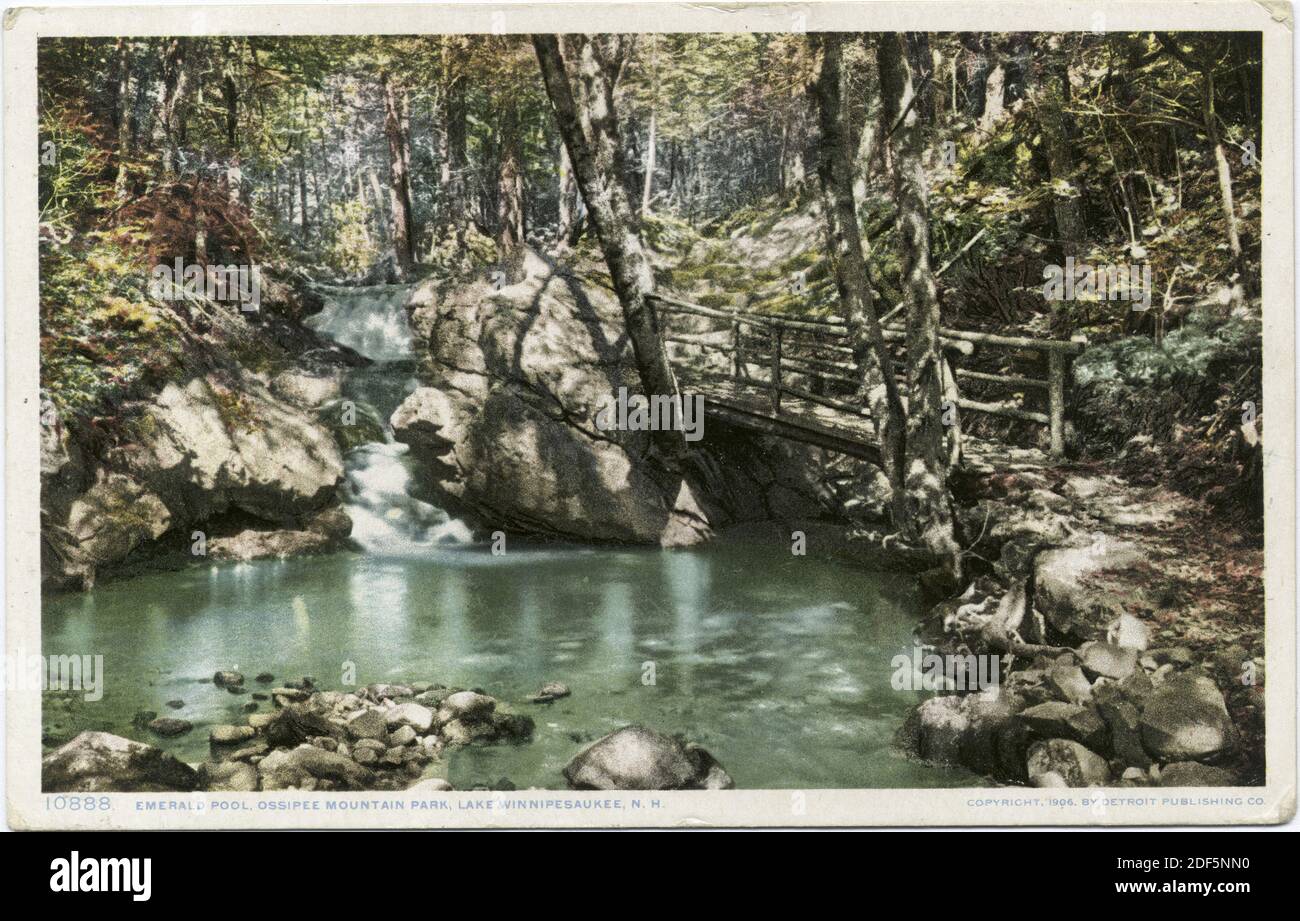 Ossipee Mountain Park, Emerald Pool, Lake Winnipesaukee, N. H., still ...