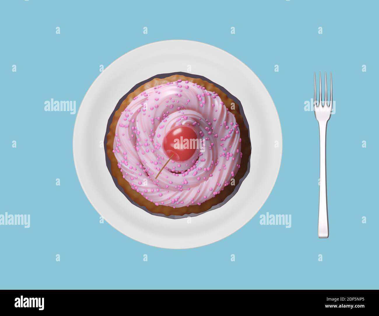 Cupcake Top View Vector