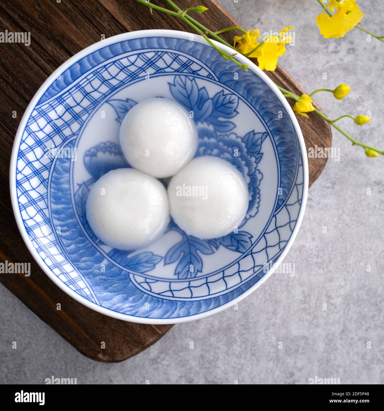 Top view of big tangyuan yuanxiao (glutinous rice dumpling balls) for ...