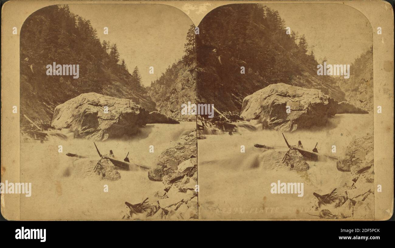 Platte Canyon, Colorado., still image, Stereographs, 1850 - 1930 Stock ...