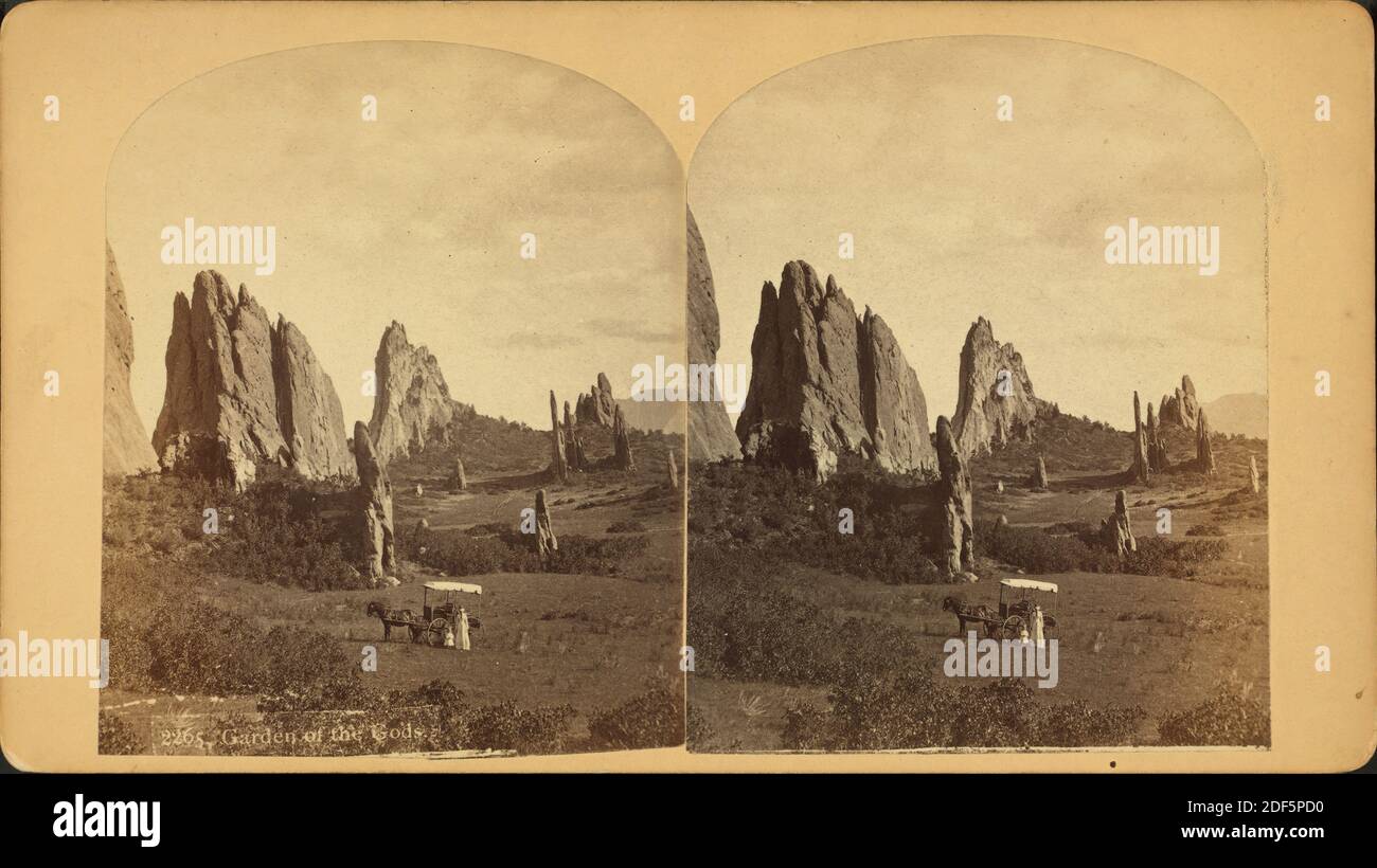 Garden of the Gods., still image, Stereographs, 1850 - 1930 Stock Photo ...