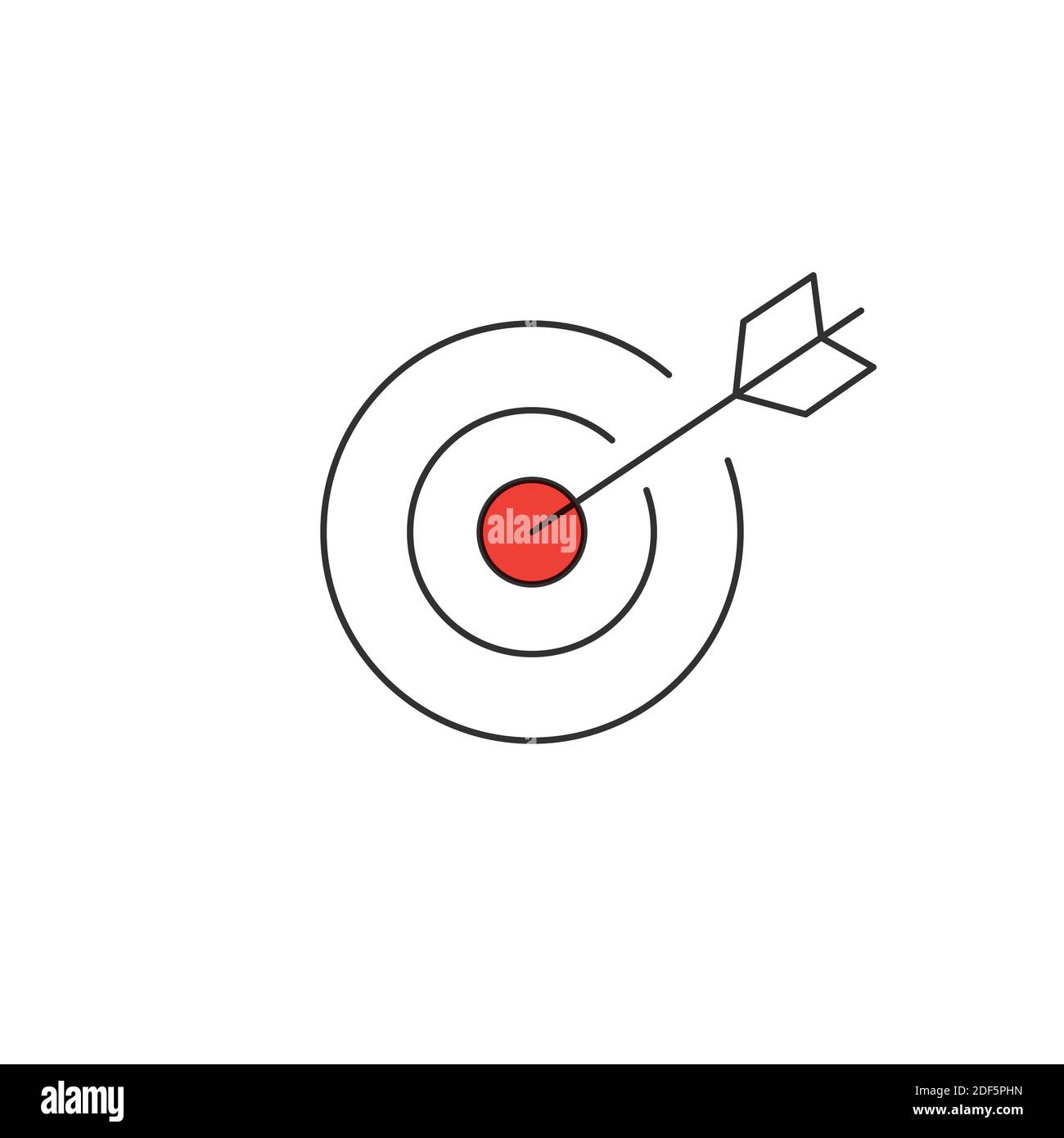 Target icon, aim symbol with arrow. Stock vector illustration isolated ...