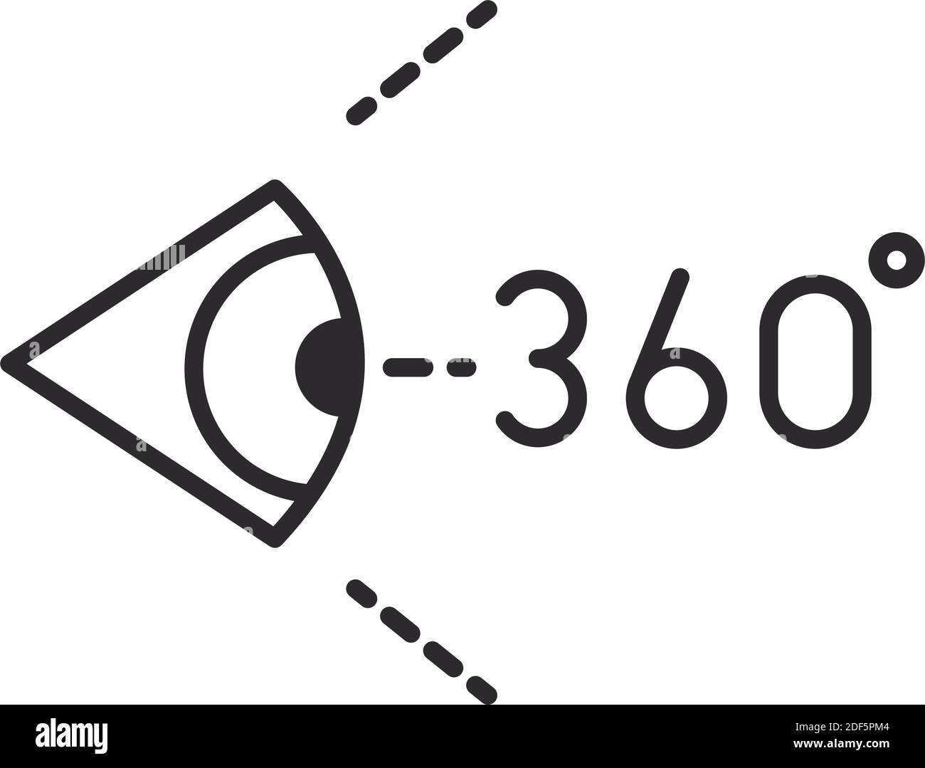 augmented reality 360 degree eye tracking vector illustration line ...