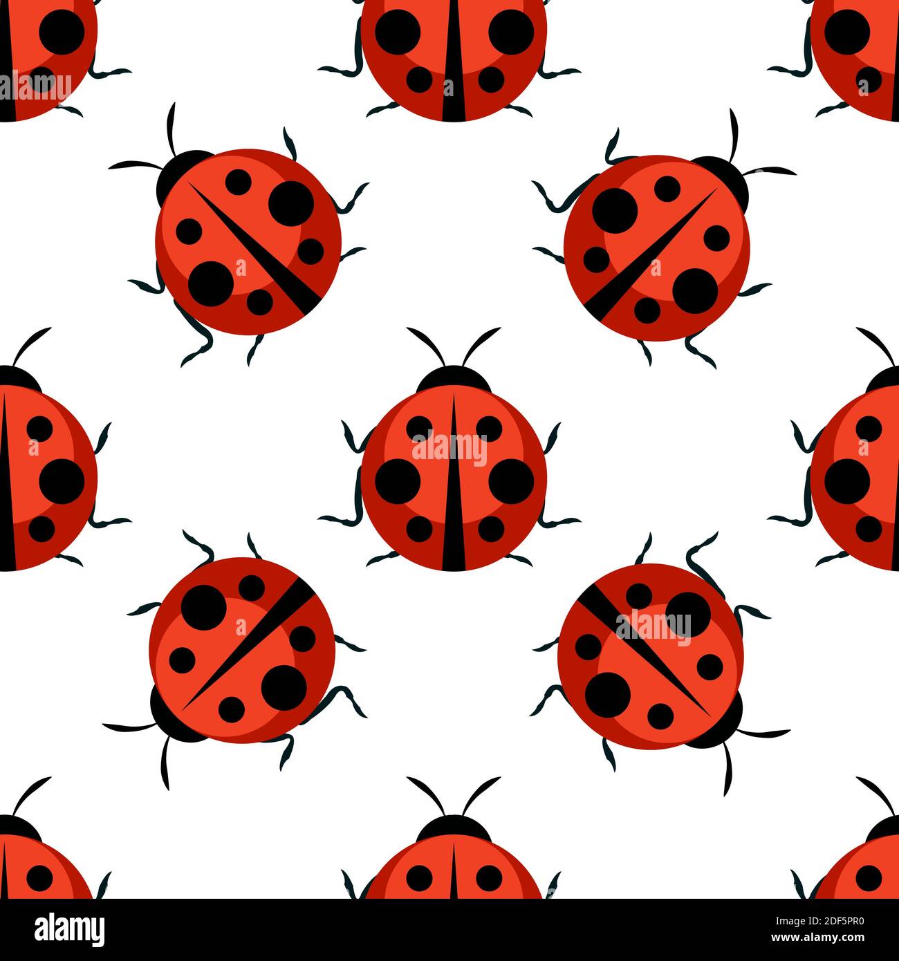 Cute Ladybug Seamless Pattern Background Illustration Stock Photo - Alamy