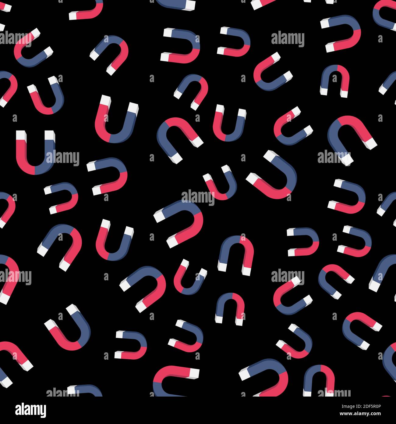 Magnet Seamless Pattern Background. Illustration Stock Photo - Alamy