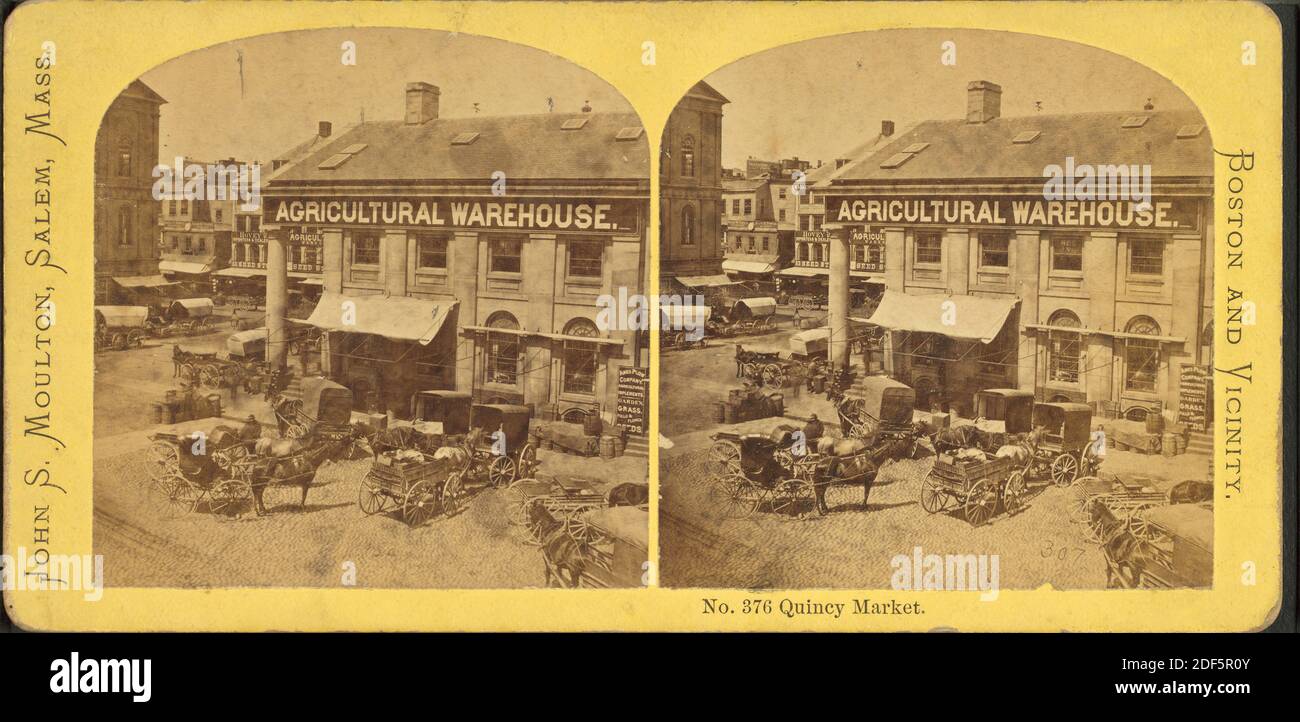 Quincy Market., still image, Stereographs, 1850 - 1930, Moulton, John S ...