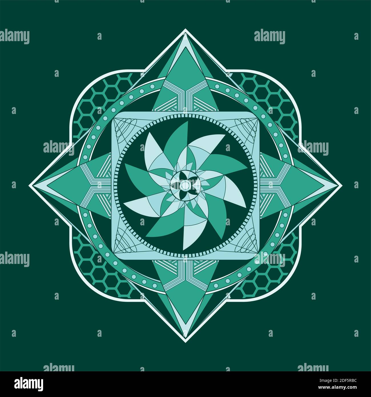 How to draw a mandala Stock Vector Images - Alamy
