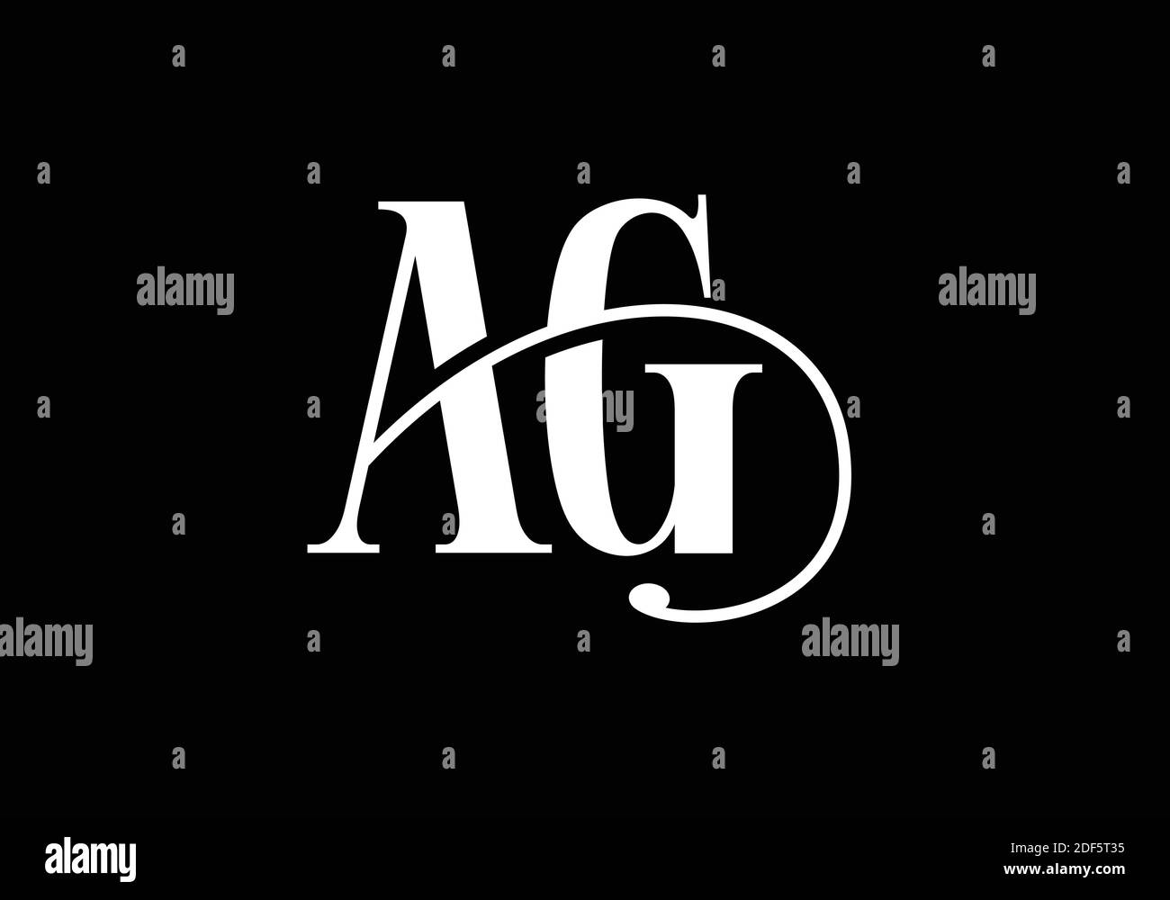 Initial Monogram Letter A G Logo Design Vector Template. Graphic ...