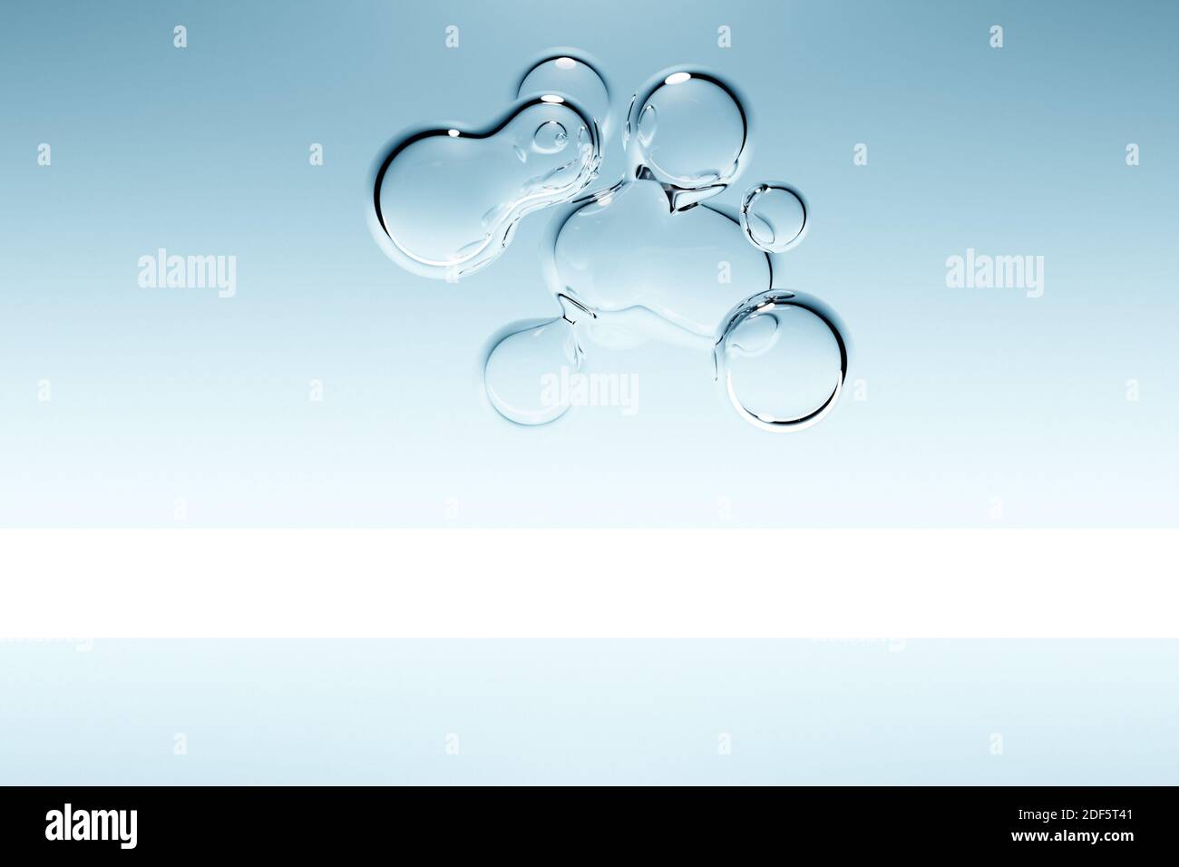 3d illustration of a transparent metaball with a huge number of parts ...