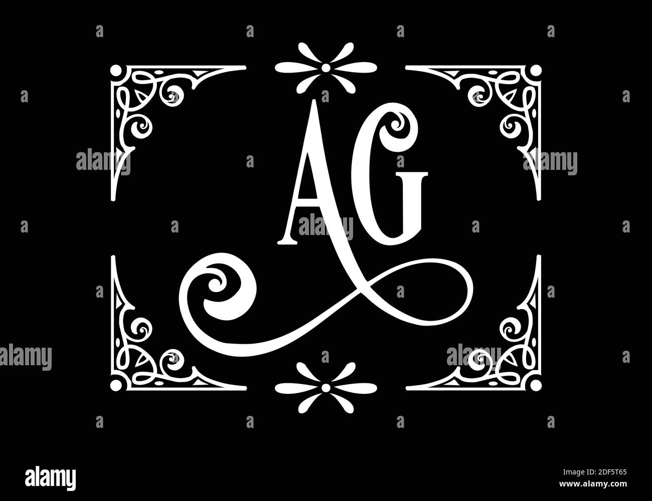 Initial Monogram Letter A G Logo Design Vector Template. Graphic ...