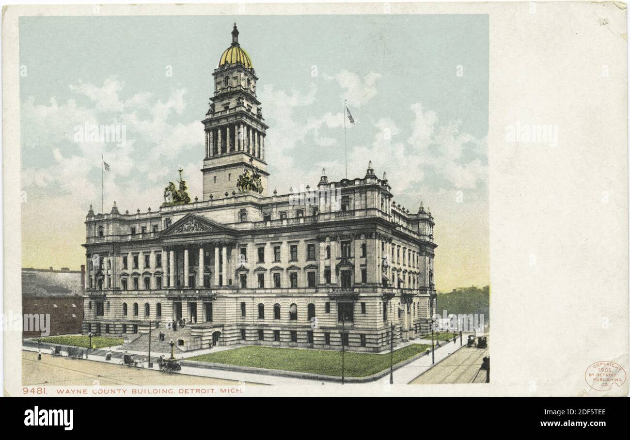 Wayne County Building, Detroit, Mich., still image, Postcards, 1898 ...