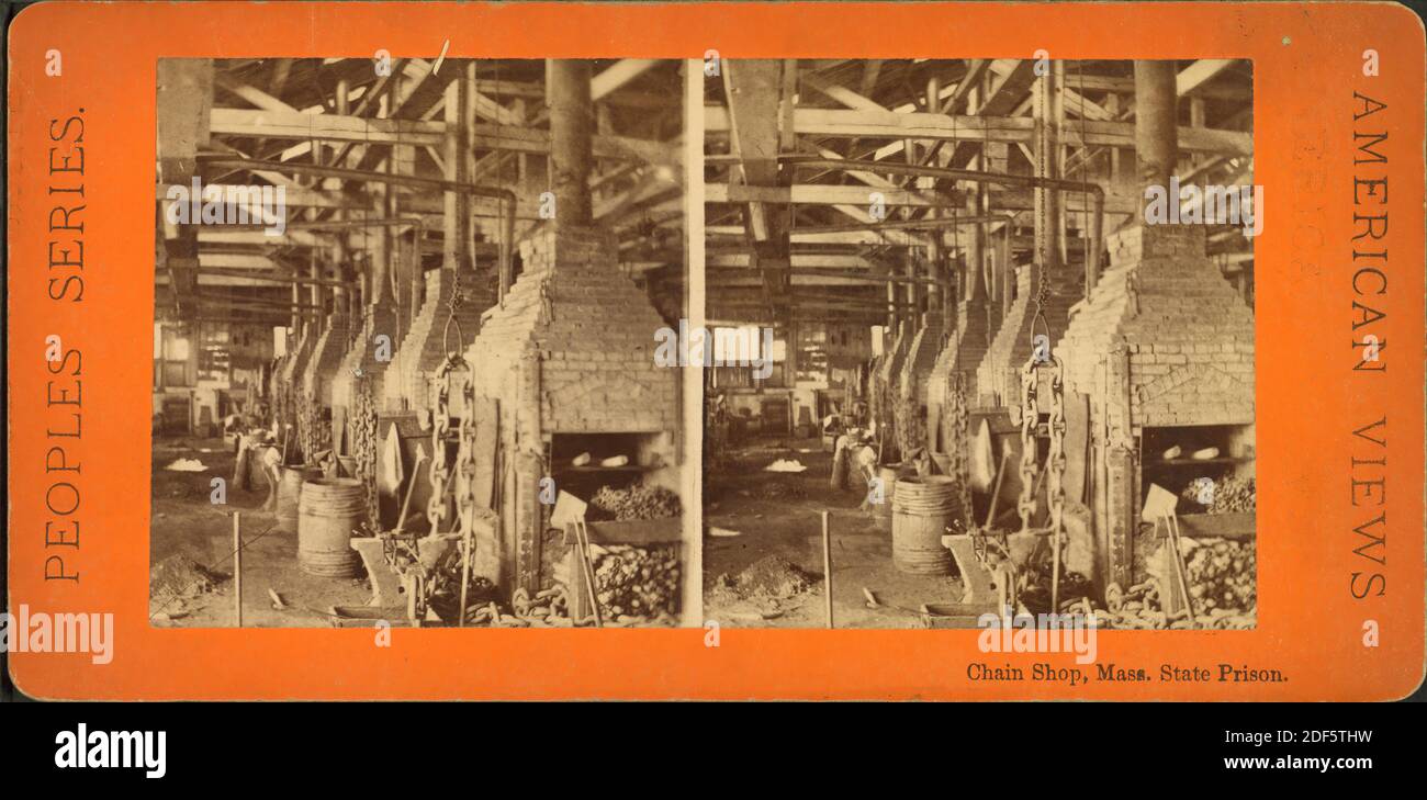 Chain shop, Mass. state prison., still image, Stereographs, 1850 - 1930 ...