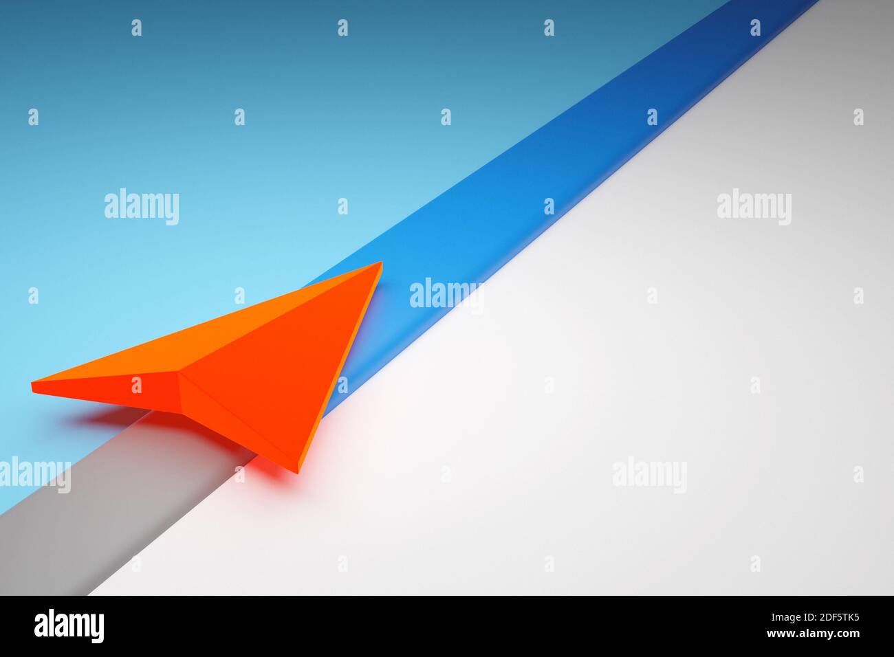 3d illustration of an icon with the direction of movement along the ...