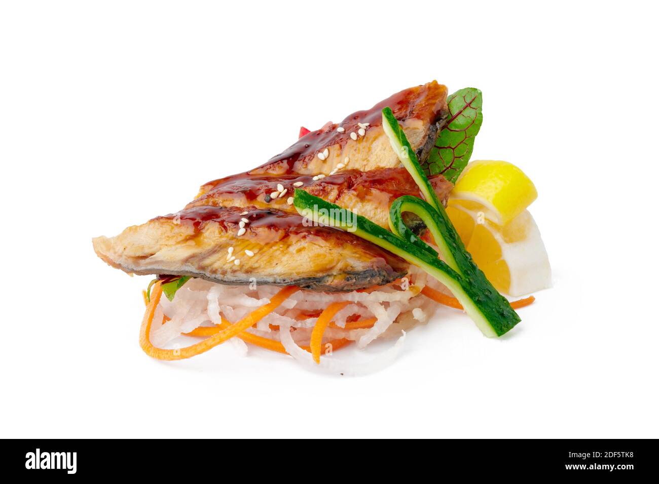 Sashimi sushi dish isolated on white background Stock Photo - Alamy