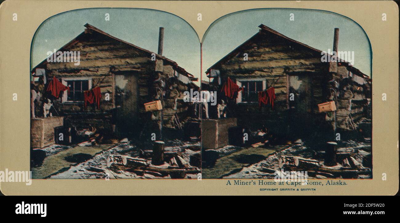 A miner's home at Cape Nome, Alaska., still image, Stereographs, 1850 ...