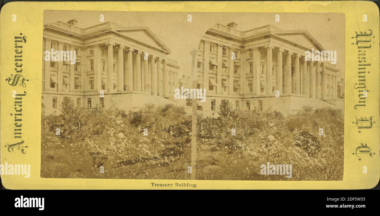 Treasury Building., still image, Stereographs, 1850 - 1930 Stock Photo ...