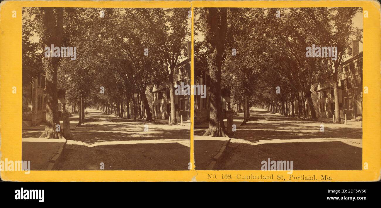 Cumberland Street, Portland, Maine., still image, Stereographs, 1850 ...