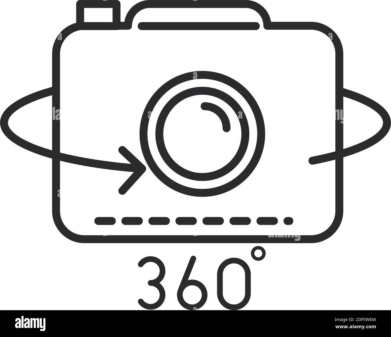 augmented reality photo 360 camera technology vector illustration line ...