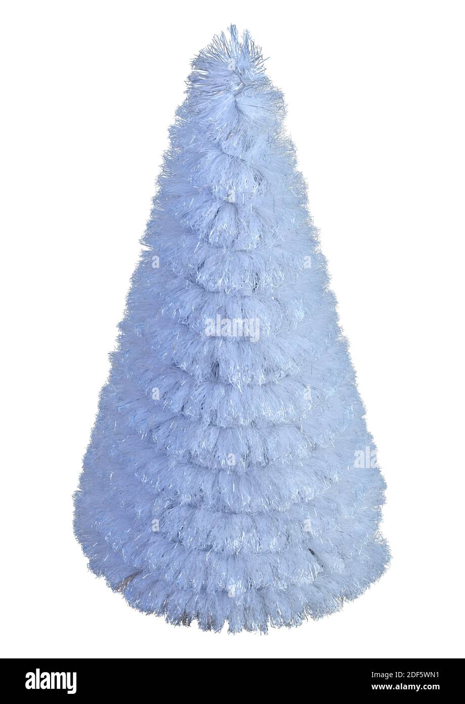 3D rendering of a light blue Christmas tree isolated on white ...