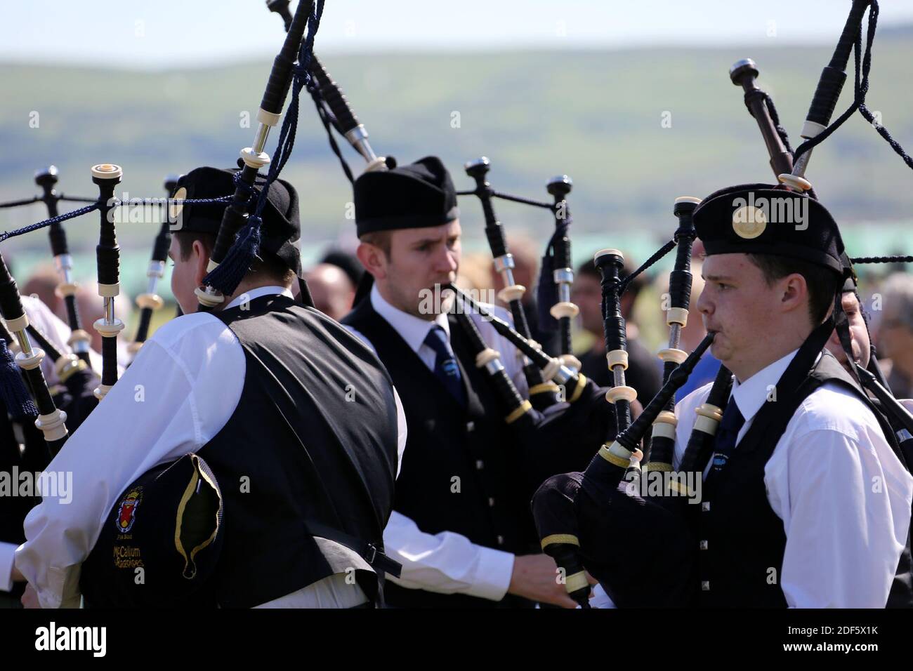 Pipes in the Park, Low Green, Ayr, June 2015,Ayrshire, Scotland , UK ...