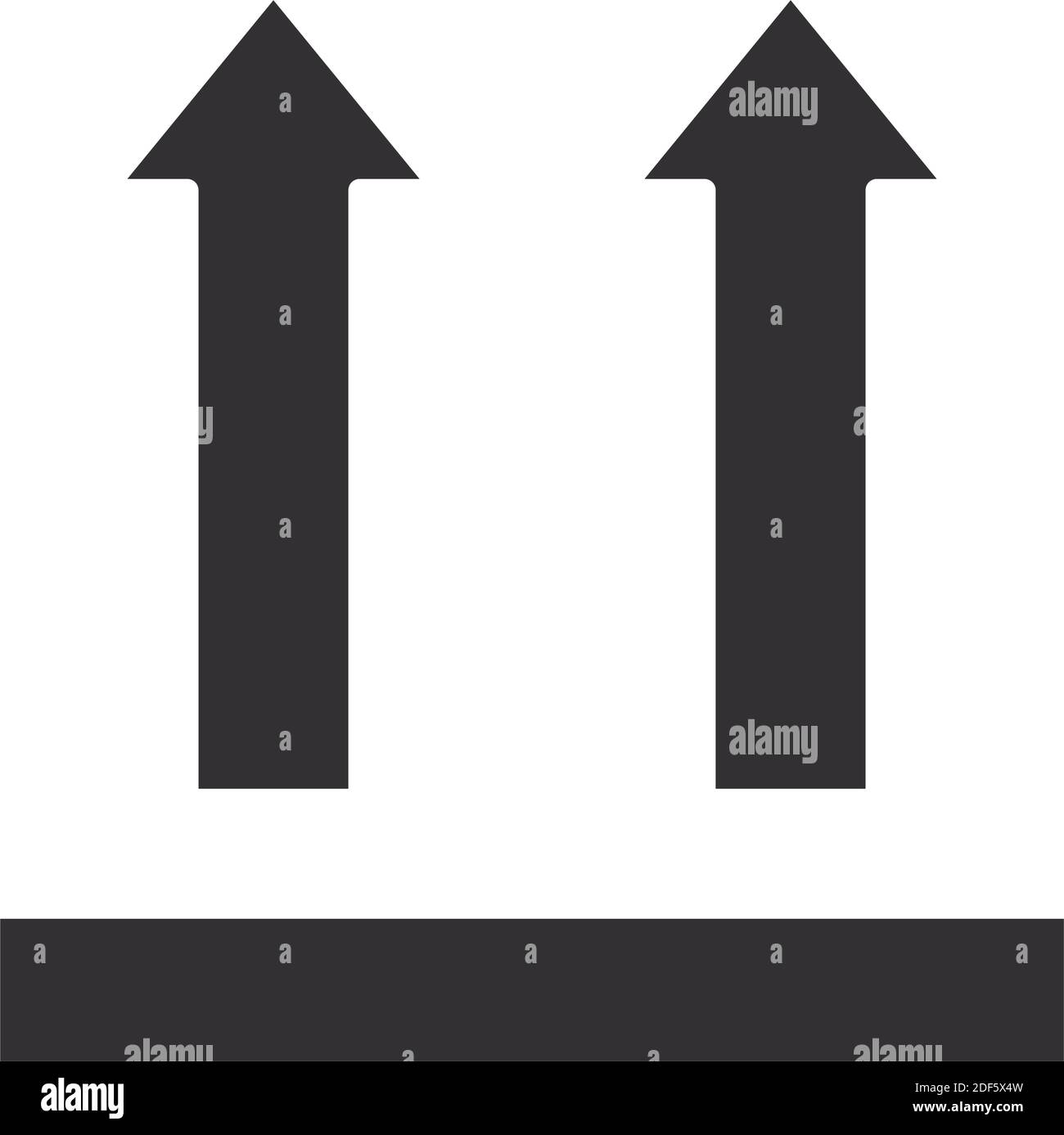 delivery this side up packaging symbol vector illustration silhouette ...