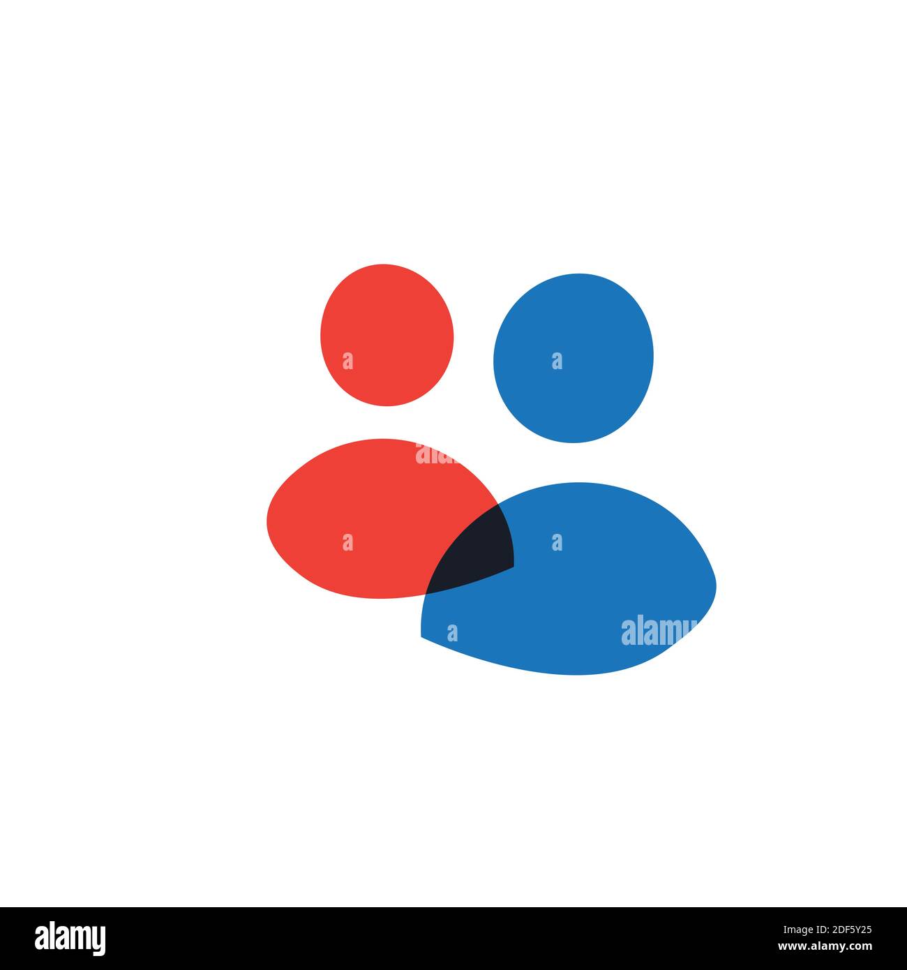 Vector user group icon. Two people, friends icon. Stock vector ...