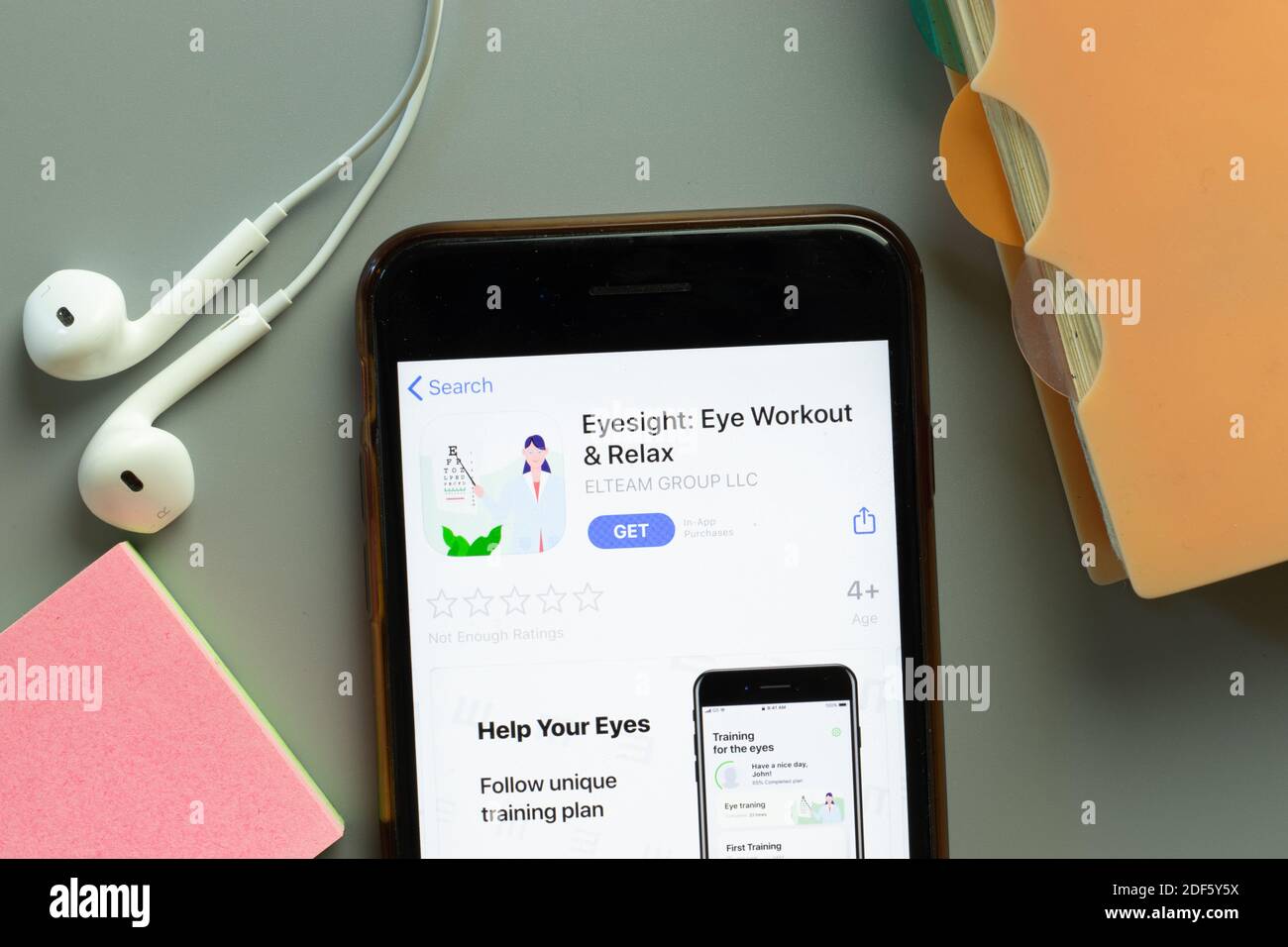 New York, USA - 1 December 2020: Eyesight mobile app icon on phone ...